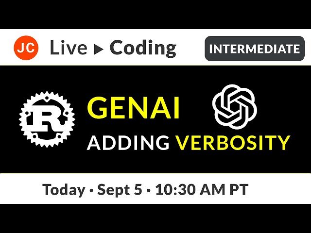 Free Video: Rust Live Coding - Adding OpenAI Verbosity Parameter to ...