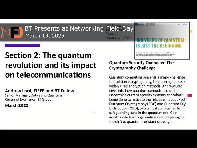 Free Video: Quantum Security Overview: The Cryptography Challenge from Tech Field Day | Class ...
