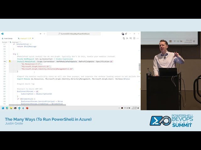 Free Video: The Many Ways to Run PowerShell in Azure from Confreaks | Class Central