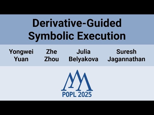Free Video Derivative Guided Symbolic Execution From Acm Sigplan