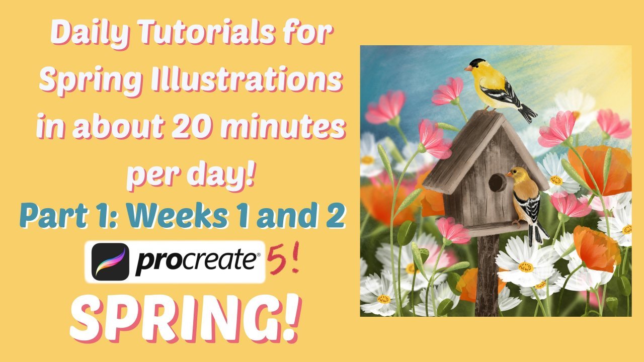 Online Course: Spring Illustrations in Procreate Part 1 from Skillshare ...