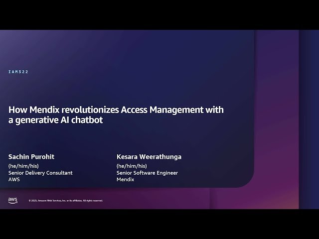 Free Video: How Mendix Revolutionizes Access Management with a Generative AI Chatbot - IAM322 ...