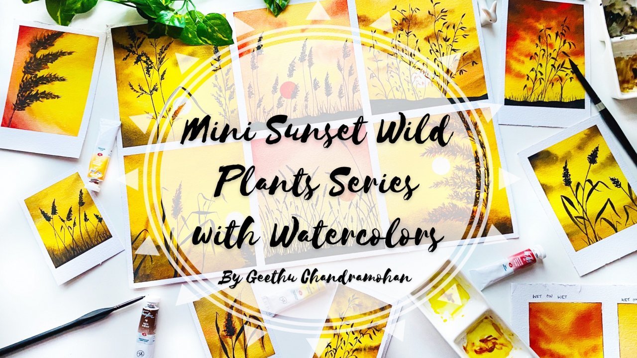 Online Course: Mini Sunset Wild Plants Series with Watercolors from Skillshare | Class Central