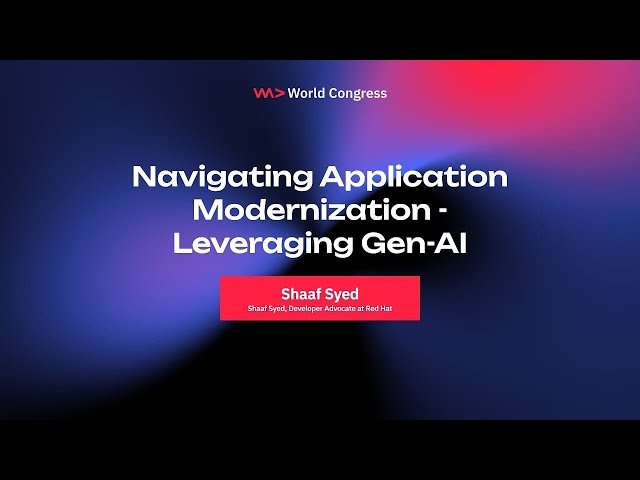 Free Video: Navigating Application Modernisation - Leveraging Gen-AI ...