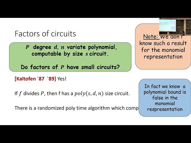Free Video: The Complexity of Factors of Polynomials from Fields ...
