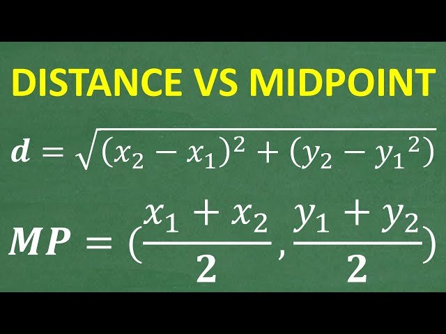 Free Video: Algebra and Geometry Skills - Distance Formula vs Midpoint ...
