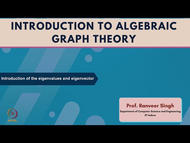 Free Video: Introduction to Eigenvalues and Eigenvectors from NPTEL-NOC ...