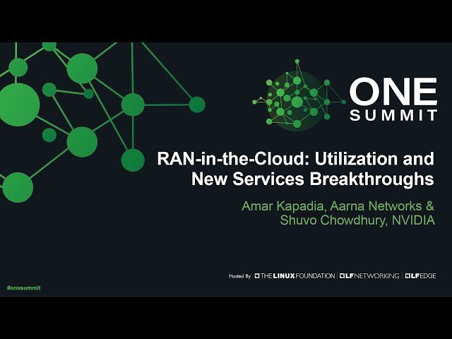 Free Video: RAN-in-the-Cloud: Utilization and New Services ...