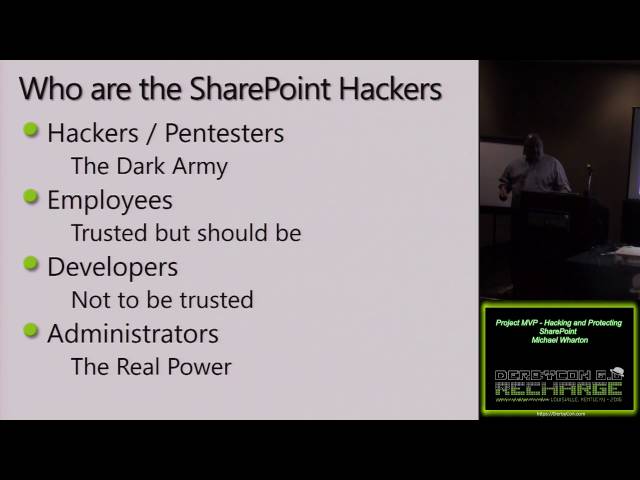 Conference Talks Talk: Project MVP Hacking and Protecting SharePoint from YouTube | Class Central
