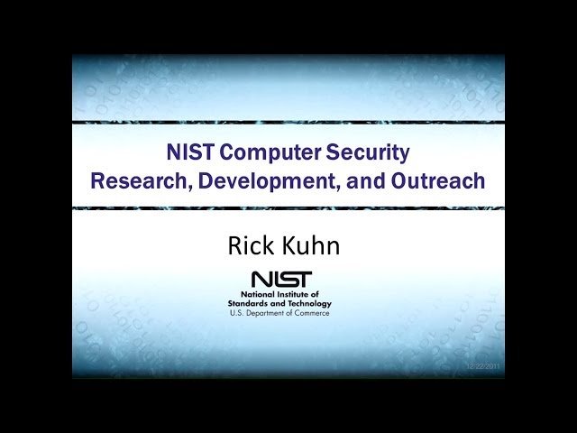 Free Video: NIST Missions and Impacts on US Industry, Economy, and Citizens - Lecture from OWASP ...