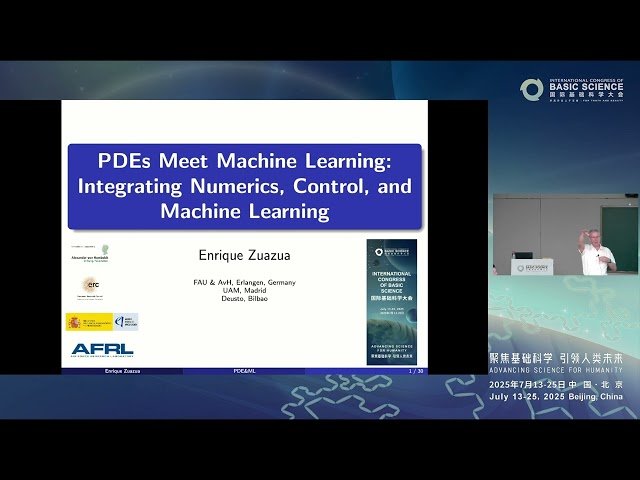 Free Video: PDEs Meet Machine Learning - Integrating Numerics and Control from BIMSA | Class Central