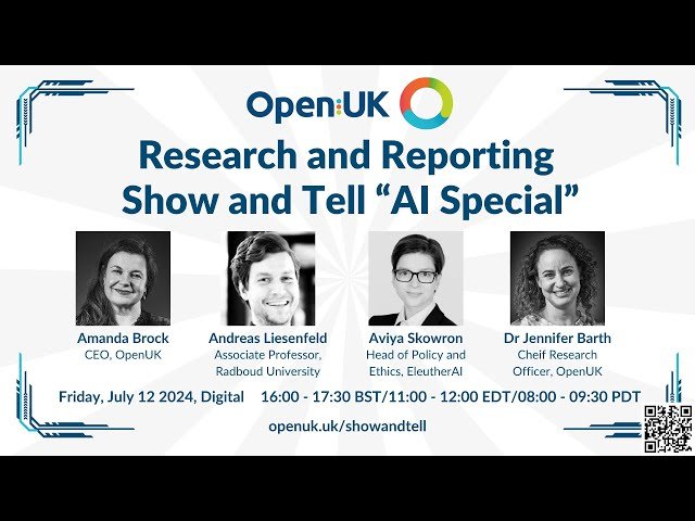 Free Video: Research and Reporting Show and Tell: AI Special from OpenUK | Class Central