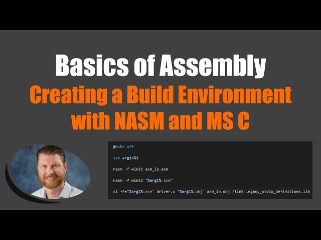 Free Video: Learning Assembly - Intel 32-bit Architecture with NASM from Dr Josh Stroschein ...