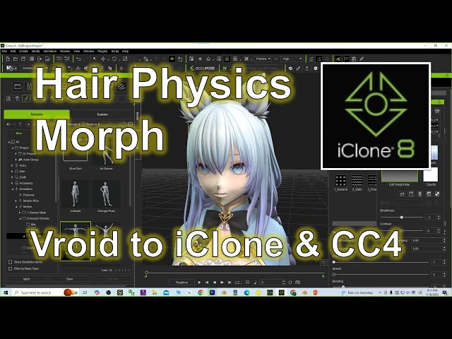 Free Video: Vroid to iClone and Character Creator 4 - Hair Physics and Facial Morphing Tutorial ...