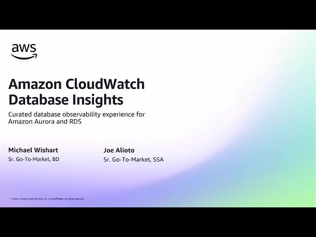 Free Video: Streamline Database Monitoring with Amazon CloudWatch Database Insights from AWS ...